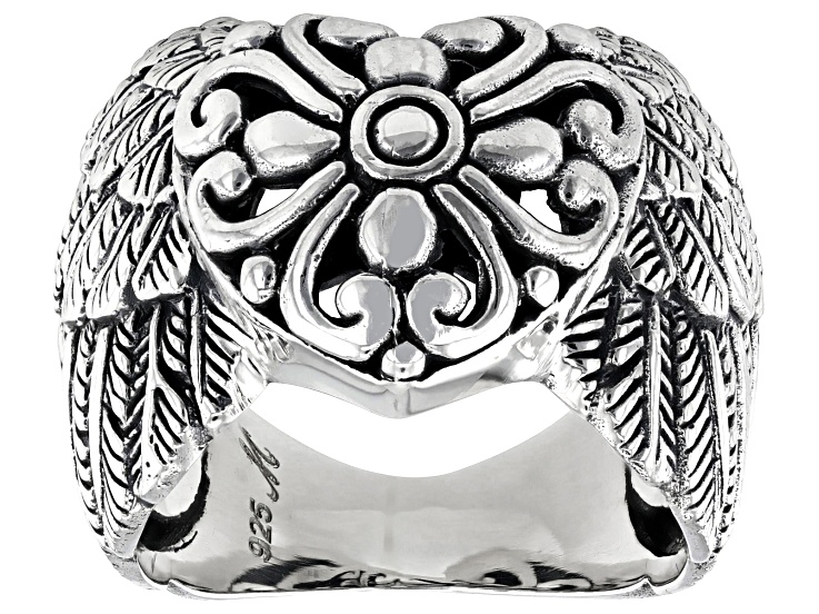 Sterling Silver Heart & Angel Wing Ring - BAL455 | JTV