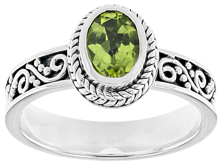 Peridot Sterling Silver Solitaire Ring 0.64ct - BAL486 | JTV