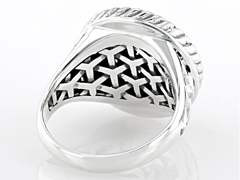 Sterling Silver Basket Weave Design Ring - BAL558 | JTV