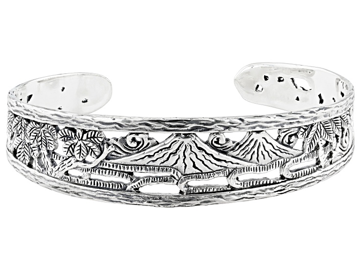 Sterling Silver Bali Landscape Design Bracelet - BAL575 | JTV