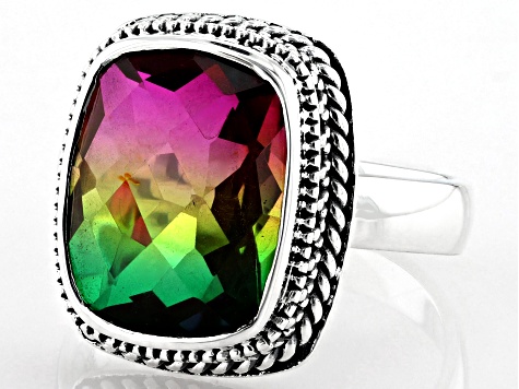 Watermelon Quartz™ Triplet Sterling Silver Ring 5.08ct - BAL586 | JTV