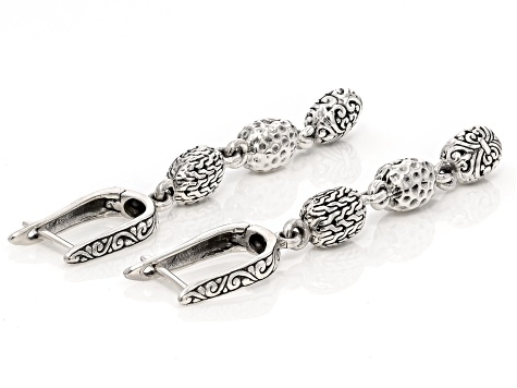 Sterling Silver Triple Beaded Dangle Earrings - BAL814 | JTV