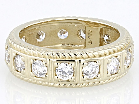 White Cubic Zirconia 18k Yellow Gold Over Sterling Silver Ring 2.70ctw ...
