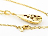White Cubic Zirconia 18k Yellow Gold Over Sterling Silver Pendant With ...