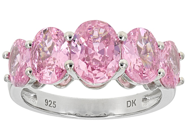 Pink Cubic Zirconia Platinum Over Sterling Silver Ring 6.25ctw - BJB029 ...