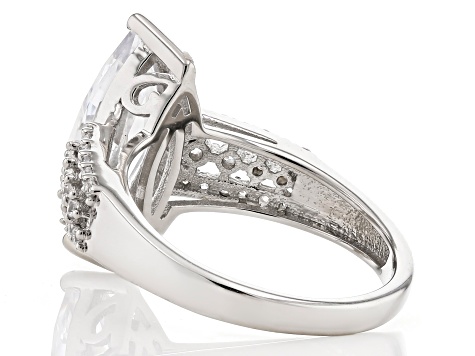 White Cubic Zirconia Rhodium Over Sterling Silver Ring 5.53ctw - BJB347 ...