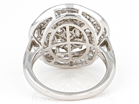 White Cubic Zirconia Rhodium Over Sterling Silver Ring 3.20ctw - BJH743 ...