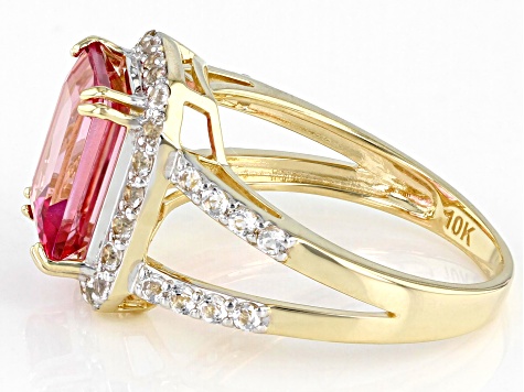 Pink Topaz 10k Yellow Gold Ring 4.04ctw - BKG034 | JTV