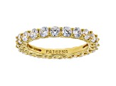 White Cubic Zirconia 18k Yellow Gold Over Sterling Silver Eternity Band Ring 3.96ctw - BLV242B | JTV