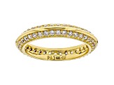White Cubic Zirconia 18k Yellow Gold Over Sterling Silver Eternity Band Ring 1.88ctw - BLV289B | JTV