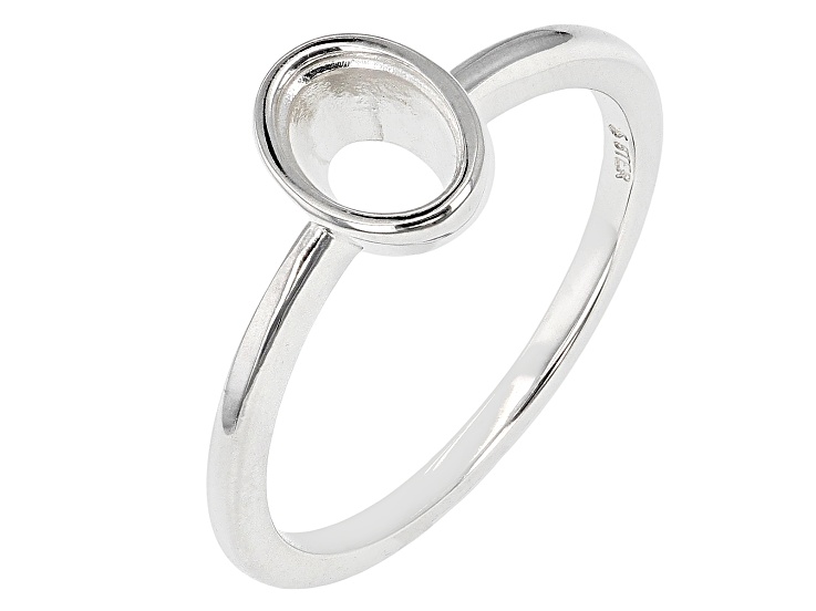 Sterling Silver 7x5mm Oval Solitaire Ring Casting - BYJ199B | JTV