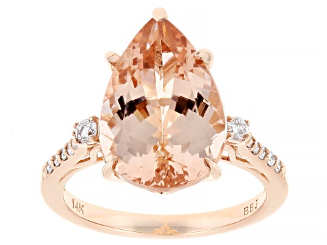 Morganite 14k Rose Gold Ring 5.20ctw - CGD179 | JTV