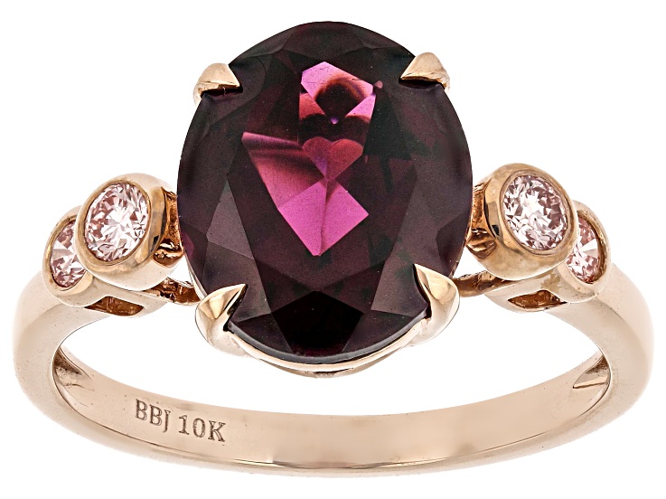 Grape Color Garnet 10K Rose Gold Ring 3.61ctw - CGD283 | JTV