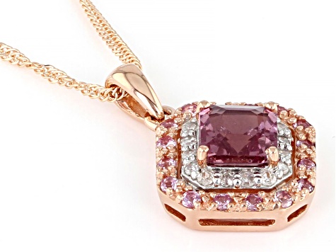 Color Shift Garnet 10k Rose Gold Pendant With Chain 0.81ctw CLG032 JTV