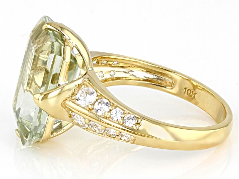 Green Prasiolite 10k Yellow Gold Ring 6.60ctw - CLG270 | JTV
