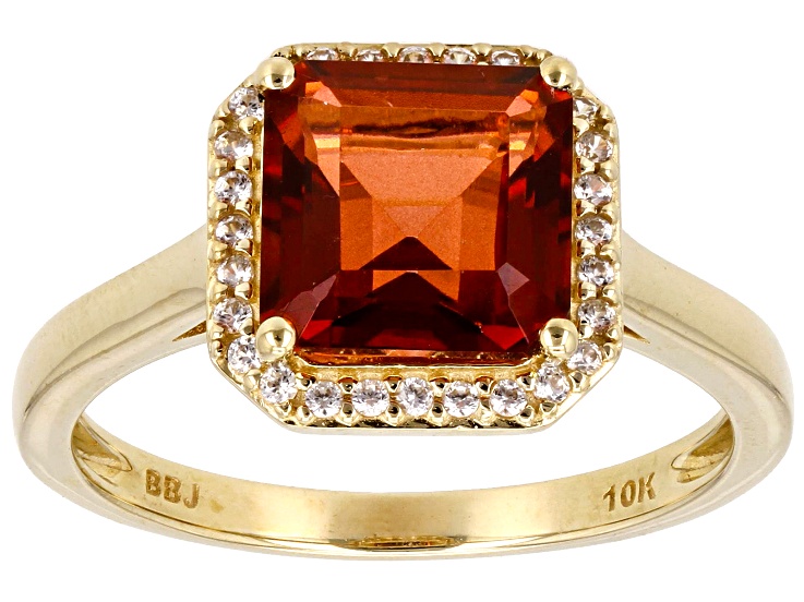 Red Labradorite With White Zircon 10k Yellow Gold Ring 2.31ctw - CLG397 ...