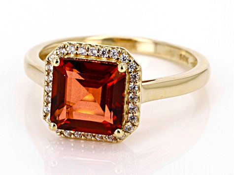 Red Labradorite With White Zircon 10k Yellow Gold Ring 2.31ctw - CLG397 ...