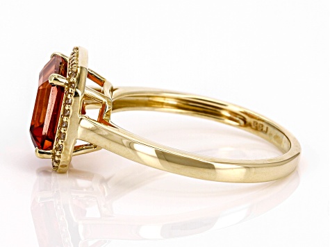 Red Labradorite With White Zircon 10k Yellow Gold Ring 2.31ctw - CLG397 ...