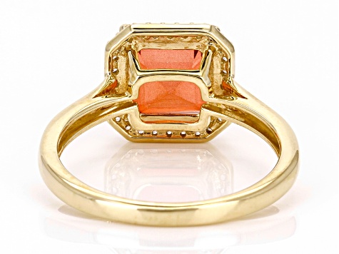 Red Labradorite With White Zircon 10k Yellow Gold Ring 2.31ctw - CLG397 ...