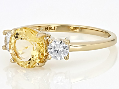 Yellow Beryl With White Zircon 10k Yellow Gold Ring 2.68ctw - CLG566 | JTV