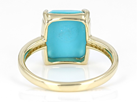 Blue Sleeping Beauty Turquoise With White Diamond 10k Yellow Blue Sleeping Beauty Turquoise With White Diamond 10k Yellow