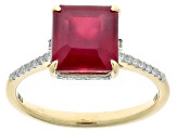 Mahaleo® Ruby With White Diamond 10k Yellow Gold Ring - CLG640 | JTV