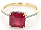 Mahaleo® Ruby With White Diamond 10k Yellow Gold Ring - CLG640 | JTV