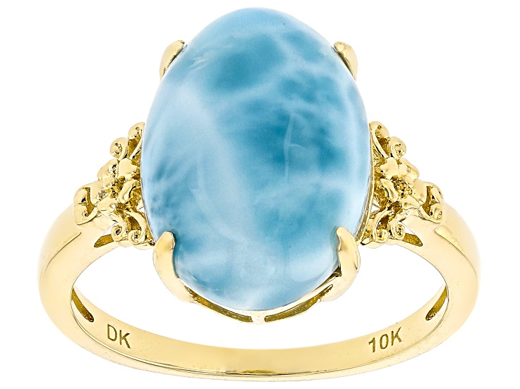 Blue Larimar 10k Yellow Gold Ring - CLG765 | JTV