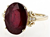 Mahaleo® Ruby With White Diamond 14k Yellow Gold Ring 8.11ctw - CLG853 ...