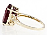 Mahaleo® Ruby With White Diamond 14k Yellow Gold Ring 8.11ctw - CLG853 ...