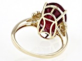 Mahaleo® Ruby With White Diamond 14k Yellow Gold Ring 8.11ctw - CLG853 ...