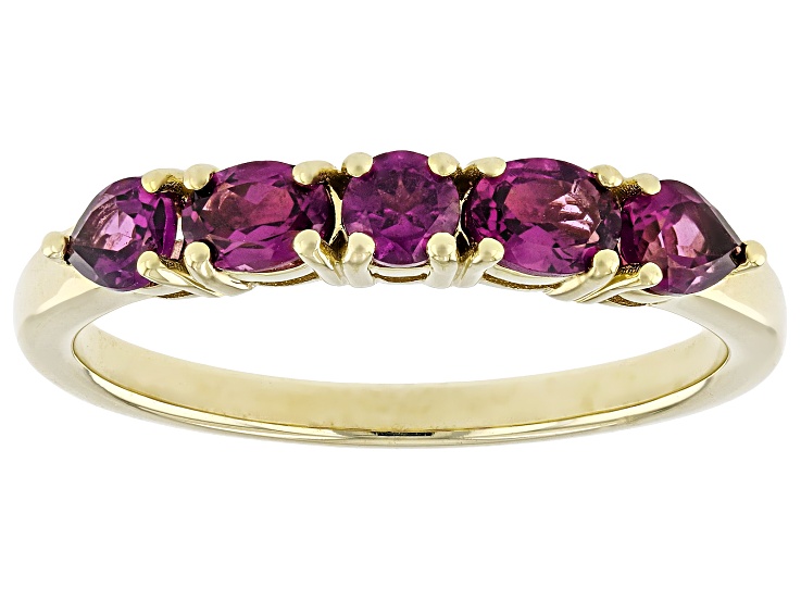 Grape Color Garnet 10k Yellow Gold Band Ring 0.86ctw - CLG917 | JTV