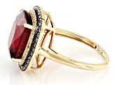 Mahaleo® Ruby With Champagne And White Diamond 10k Yellow Gold Ring 7 ...