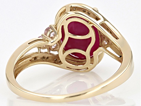 John Saul Ruby With Pink Sapphire With White Diamond 10k Yellow Gold ...