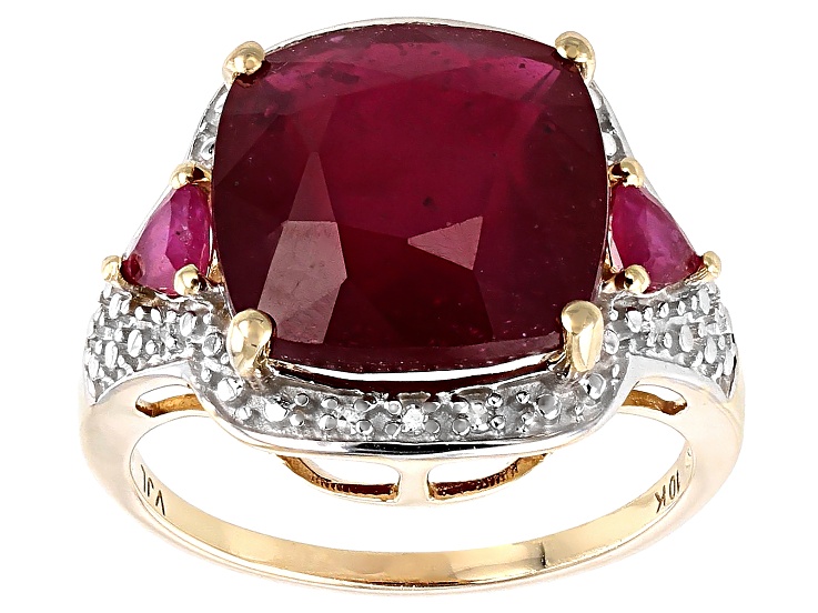 Red Mahaleo(R) Ruby 10k Yellow Gold Ring 7.54ctw - CMK026 | JTV