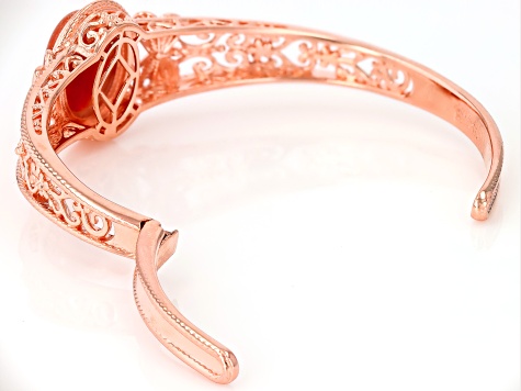 16x12mm Oval Sunstone Copper Cuff Bracelet - COP1374 | JTV