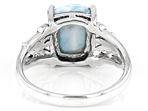 Blue Larimar Sterling Silver Solitaire Ring - CTB1158 | JTV
