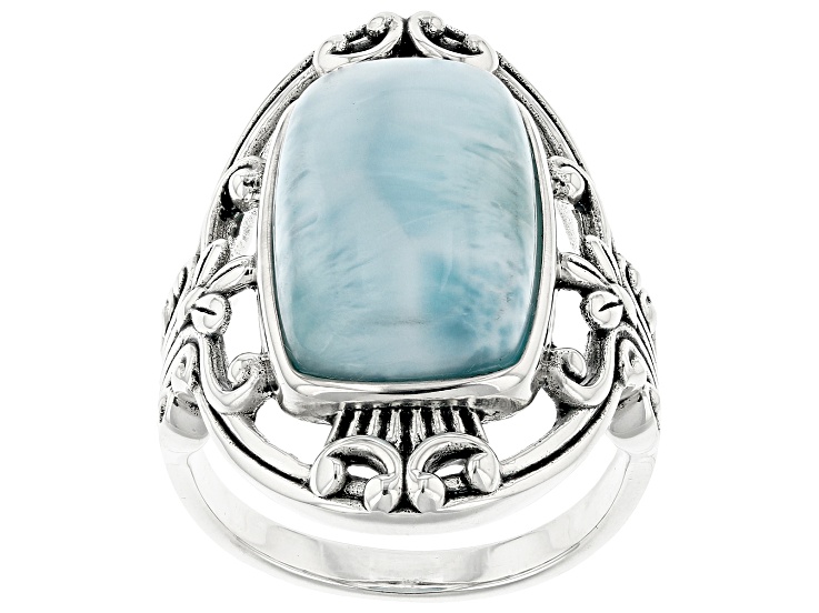 Larimar Sterling Silver Solitaire Ring - CTB1496 | JTV