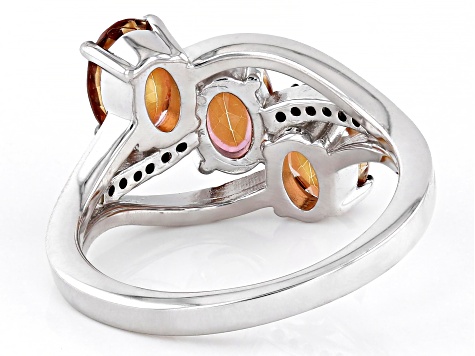 Red Labradorite Rhodium Over Sterling Silver Ring 1.92ctw - CTB1634 | JTV