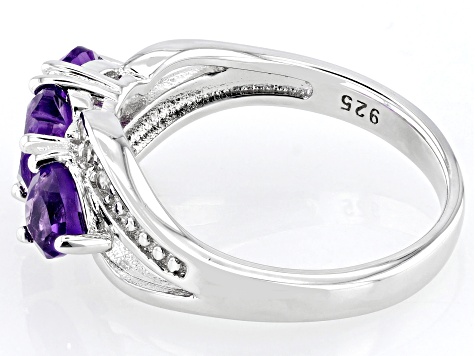 Purple Amethyst Rhodium Over Sterling Silver Ring 1.29ctw - CTB1704 | JTV