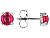 Red Lab Created Ruby Platinum Over Sterling Silver Stud Earrings - CTB1738 | JTV