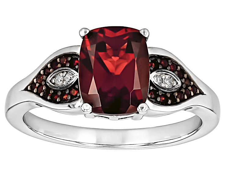 Red Garnet Rhodium Over Sterling Silver Ring 2.39ctw - CTB2163 | JTV