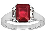 Red Mahaleo Ruby Rhodium Over Sterling Silver Ring 3.24ctw - CTB2175 | JTV