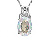 Zero Jupiter™ Quartz Rhodium Over Sterling Silver Pendant with Chain 6 ...