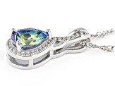 Blue Petalite Rhodium Over Silver Pendant With Chain 1.34ctw - CTB606 | JTV