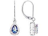 Blue Petalite Rhodium Over Sterling Silver Earrings 1.04ctw - CTB607 | JTV