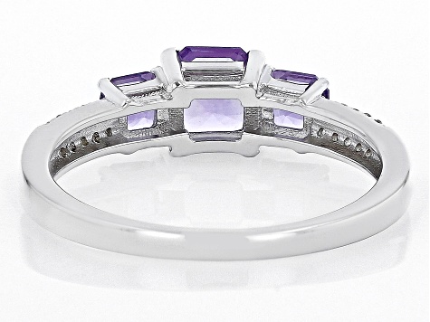 Purple Amethyst Rhodium Over Sterling Silver Ring 1.45ctw - CTB614C | JTV