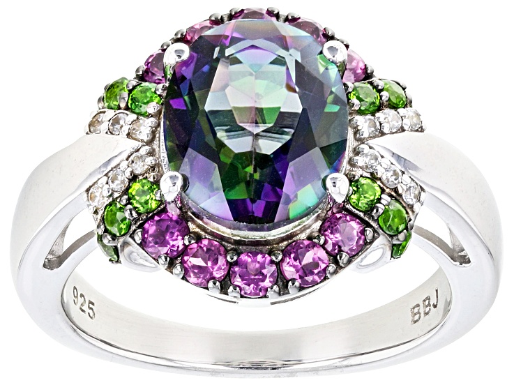 Multi-Color Quartz Rhodium Over Sterling Silver Ring 2.63ctw - CTB635 | JTV
