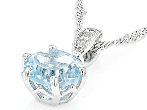 Sky Blue Topaz Rhodium Over Silver Pendant With Chain 2.20ctw - CTB955 ...