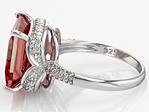 Red Labradorite Rhodium Over Sterling Silver Ring 5.47ctw - CTD064 | JTV